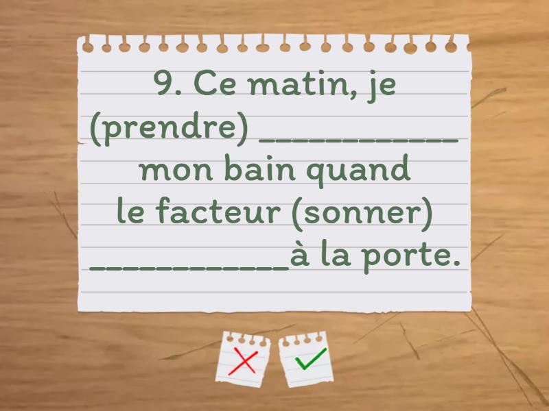 Imparfait ou passé composé ? - Flash cards