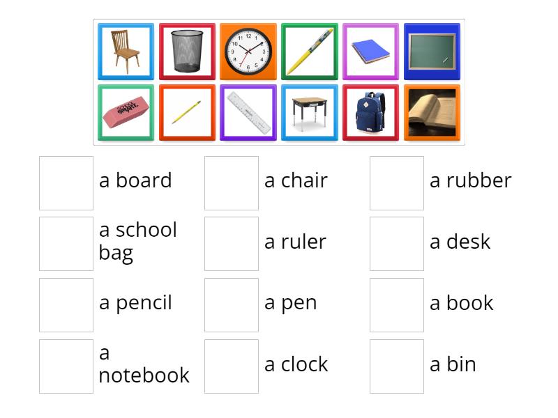Classroom objects - Match up