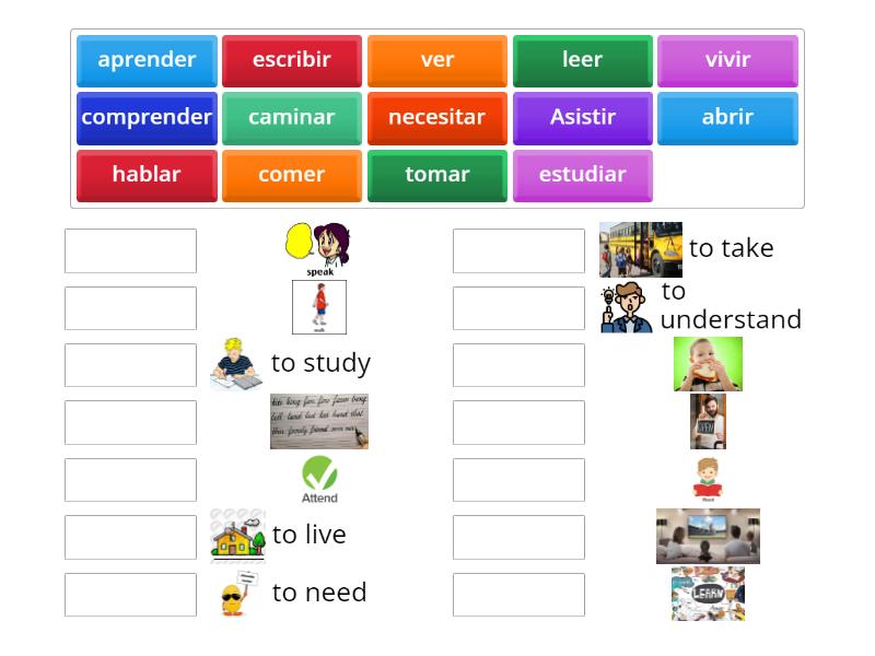 Verbos de acción - Match up