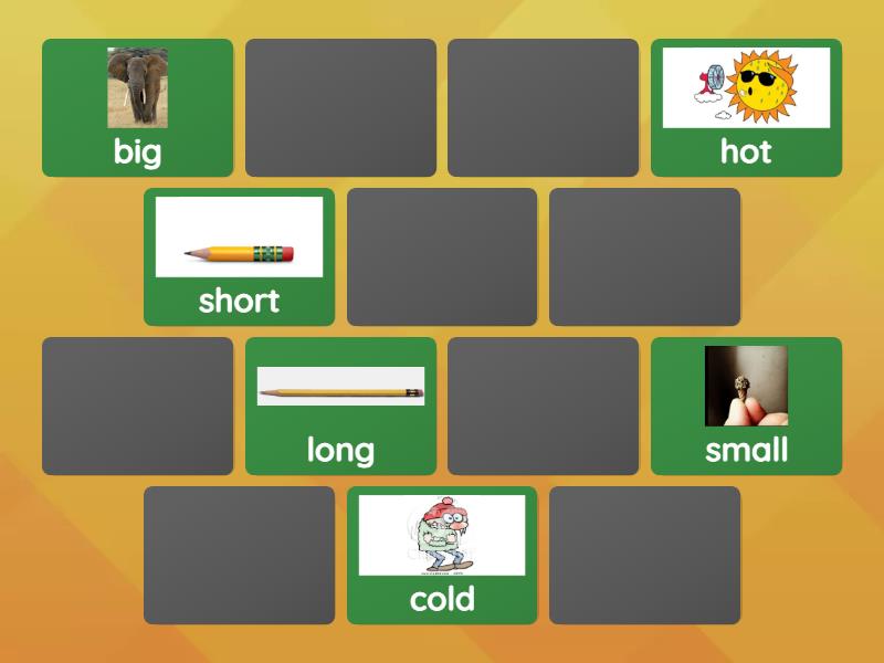 ANTONYMS - MEMORY GAME - Matching pairs