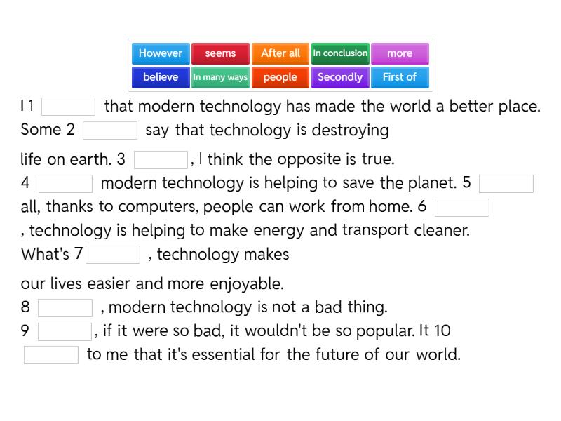 Complete the text with one word in each gap. Use the Writing box to help you. - Complete the ...