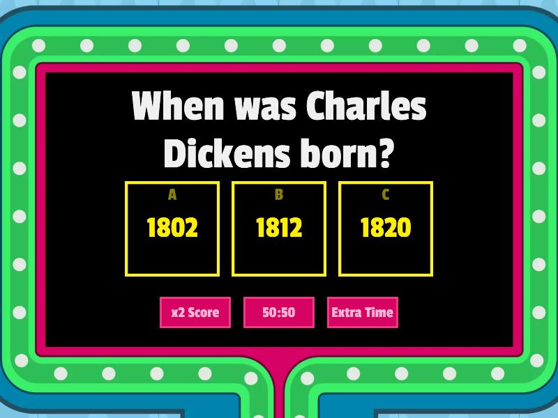 Charles Dickens' Life - Gameshow quiz