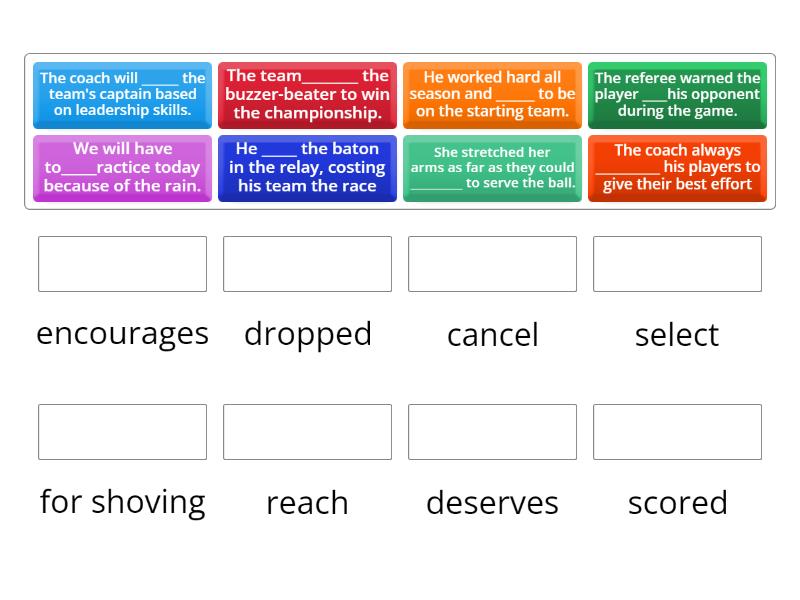Sentences - Match up