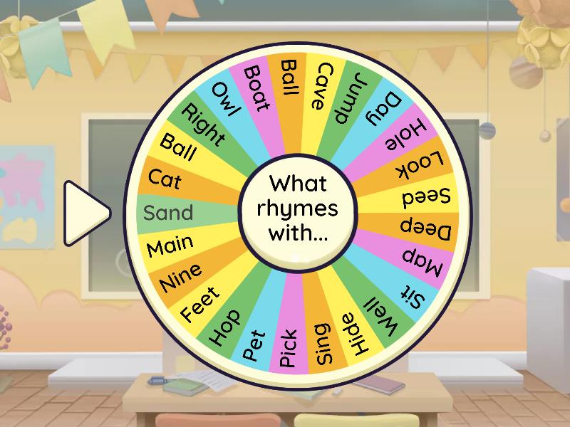Rhyming words - Spin the wheel