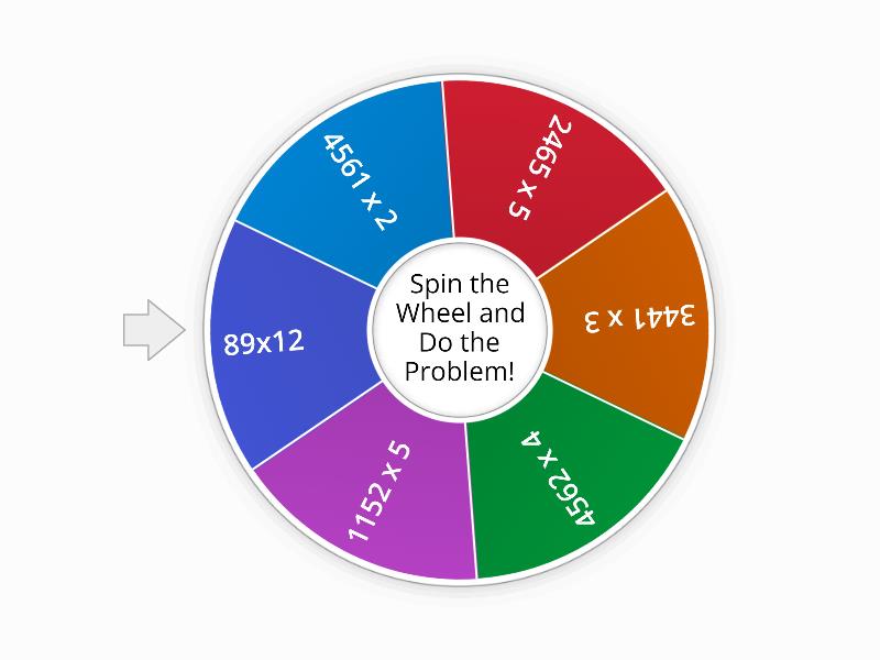 Multiplication spinning wheel - Spin the wheel
