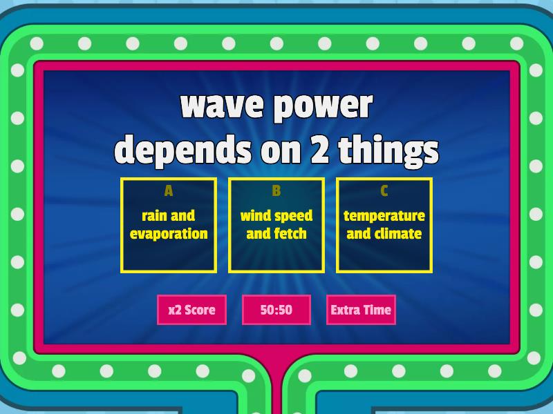 coastal processes - Gameshow quiz