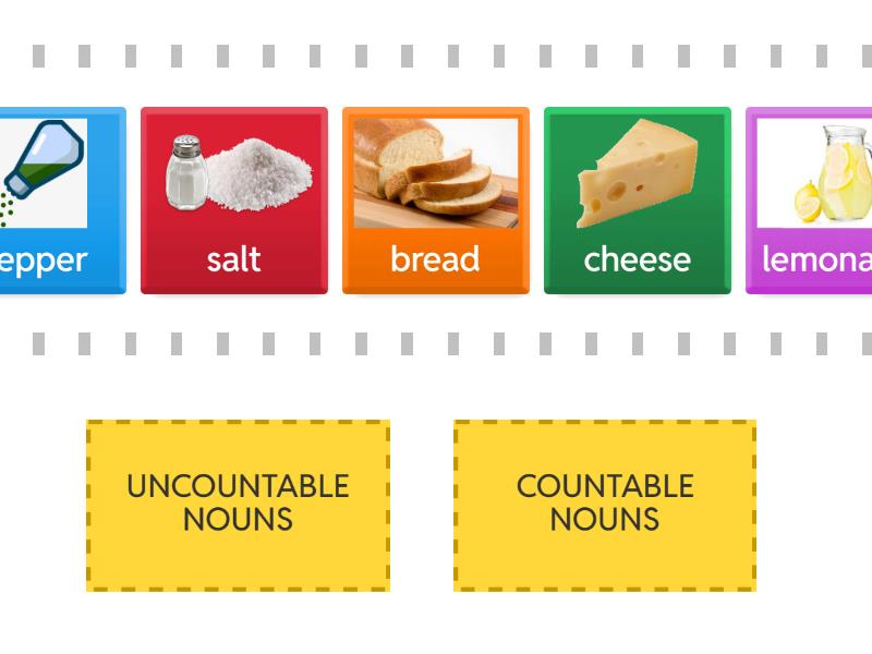 COUNTABLE NOUNS / UNCOUNTABLE NOUNS - Speed sorting