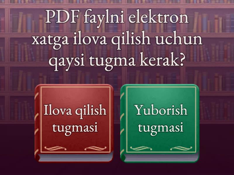 OCHIQ DARS 22-APREL - Quiz