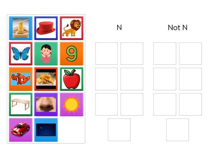 The Letter N sorting - Group sort