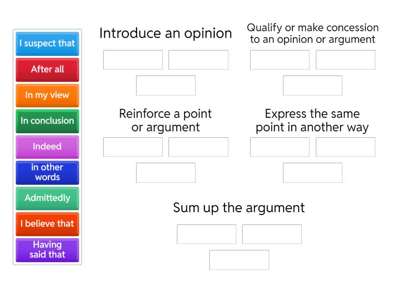 B2.5 3e Discourse markers - Group sort