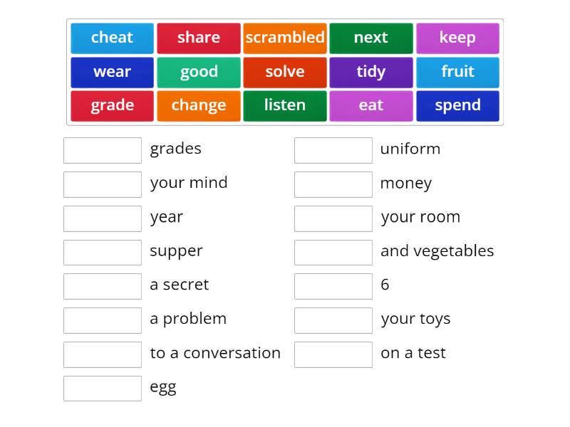 Which Words Go Together? - Une las parejas