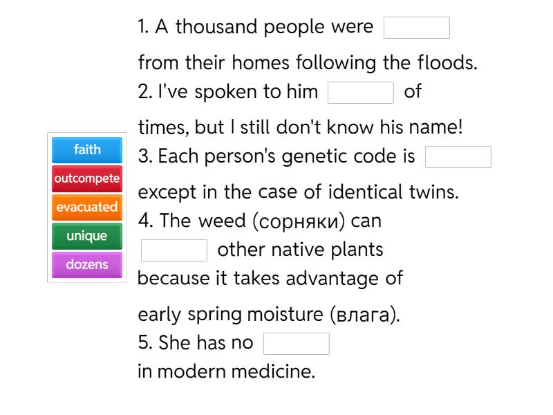 GW B1+ U6 TEXT WORKBOOK - Complete the sentence