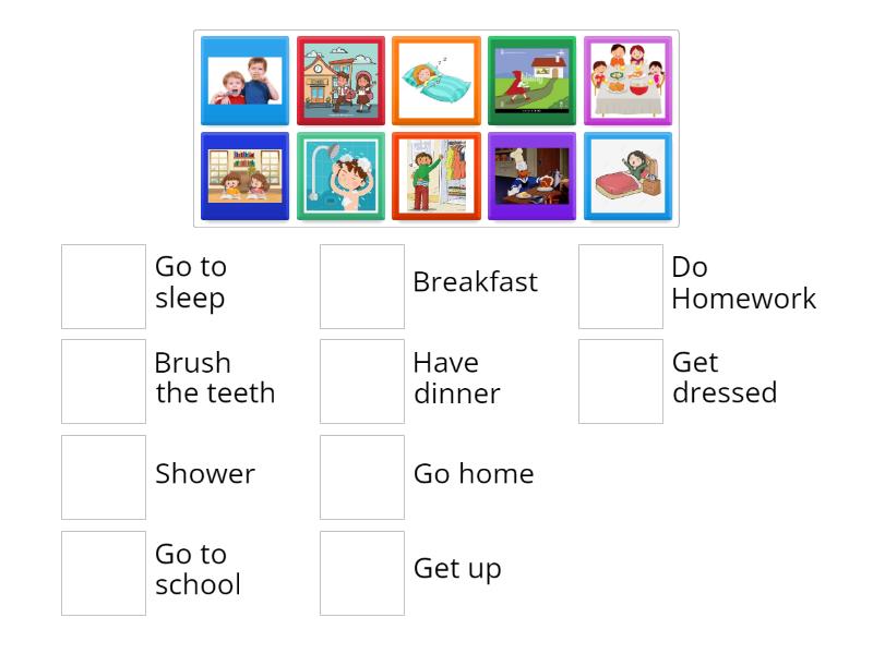 Daily Routine - Match up