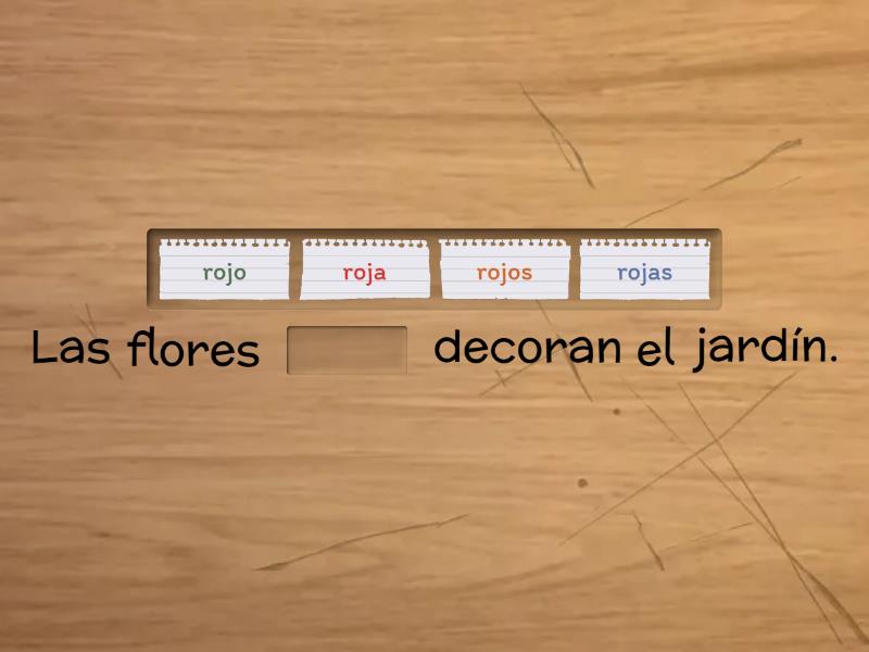 COLORES - Complete the sentence