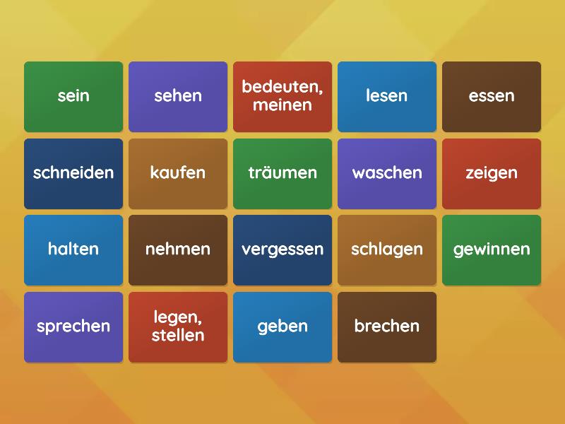 irregular verbs - Flip tiles