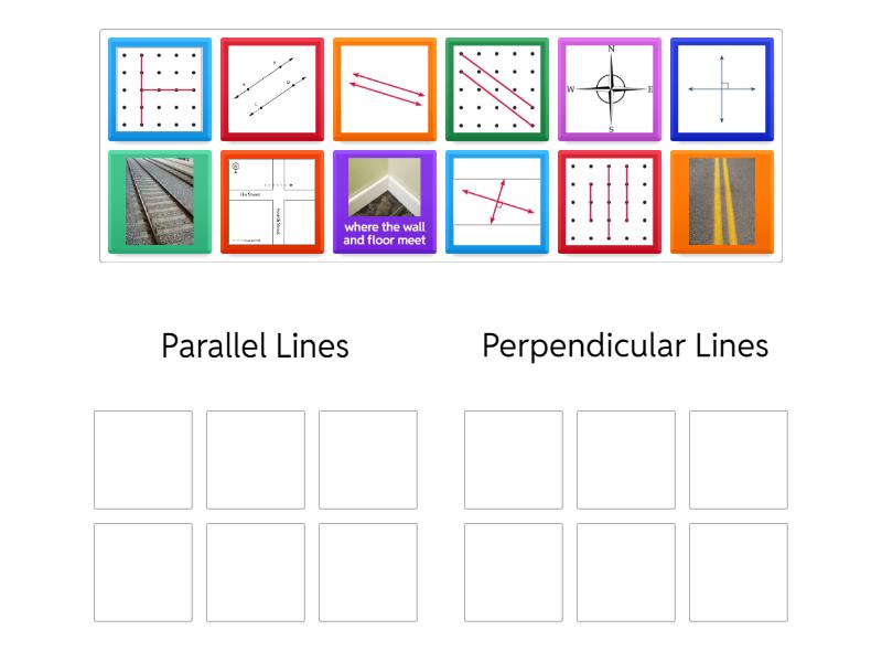 Parallel and Perpendicular Lines - Group sort
