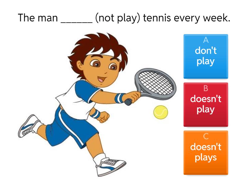 Present Simple - positive, negative & questions - Quiz