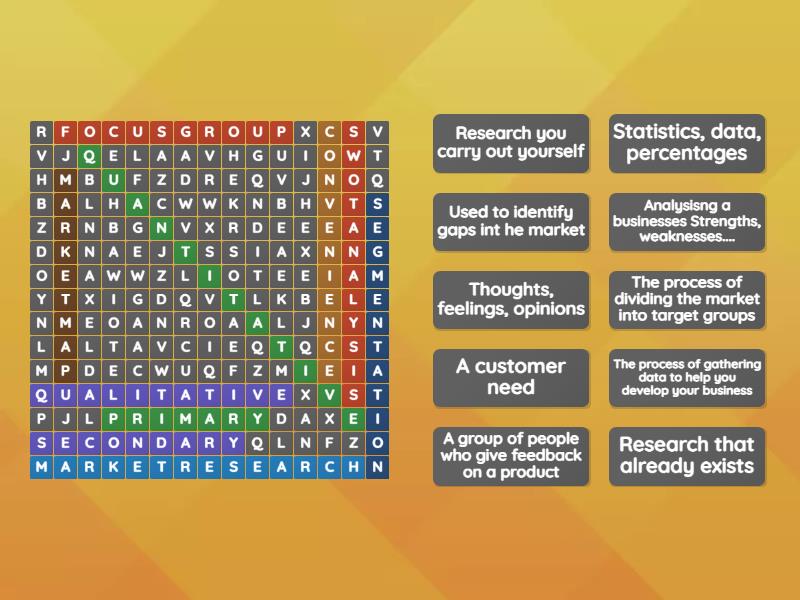 1.2 Key Words - Wordsearch
