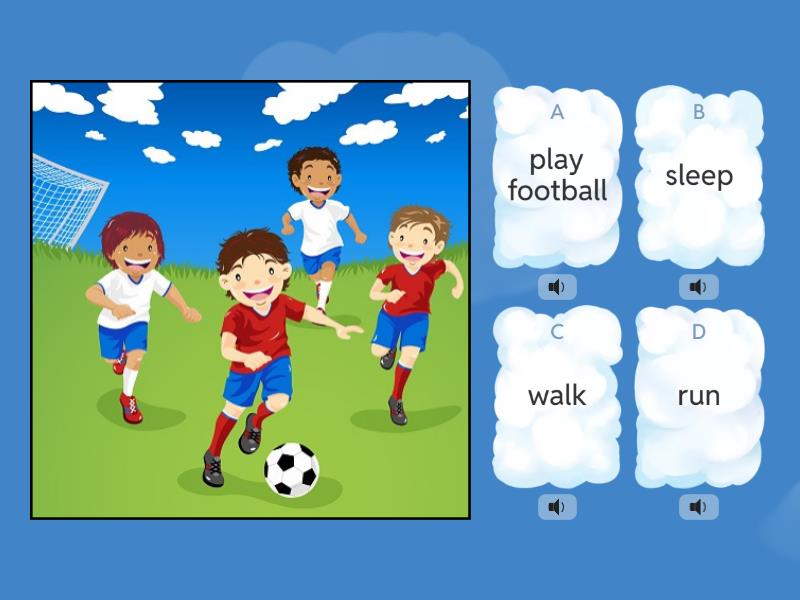 12 Action Verbs for kids play / eat / watch / sing / drink / read / sleep / run / dance / draw ...