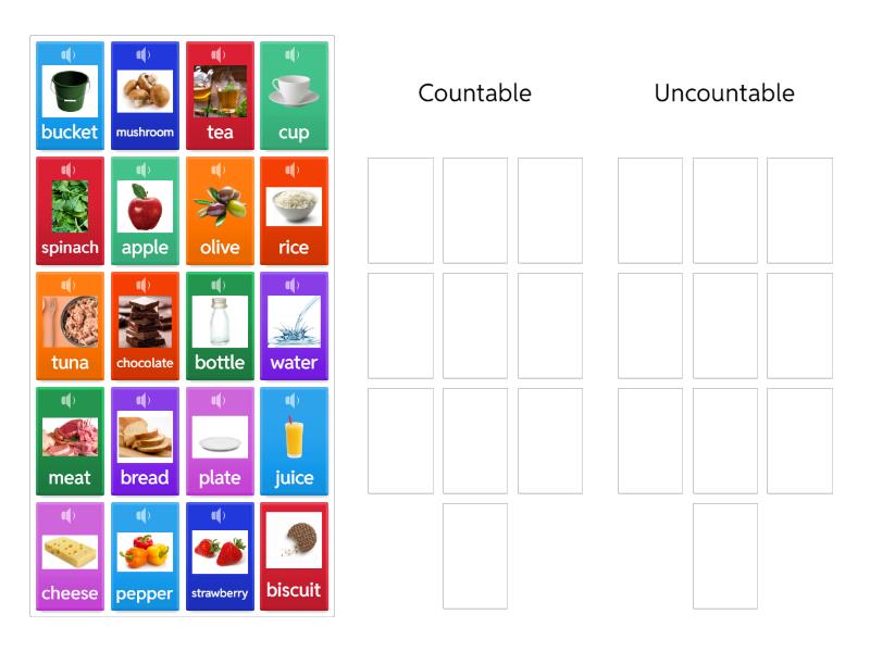 AS 3 Unit 4 Countable/Uncountable - Group sort