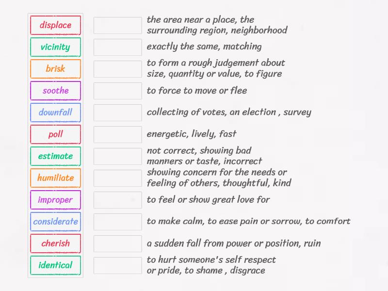 Sadlier Unit-9, Level Blue, Grade5 - Match up