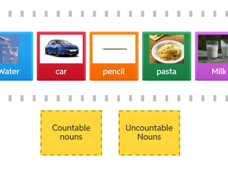 COUNTABLE AND UNCOUNTABLE NOUNS - Speed sorting