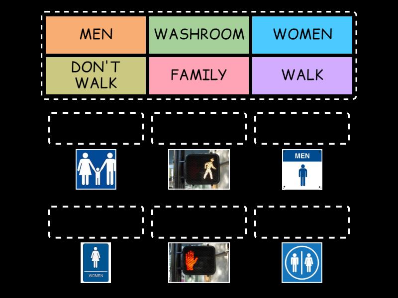 Community Signs - Read & match - Match up