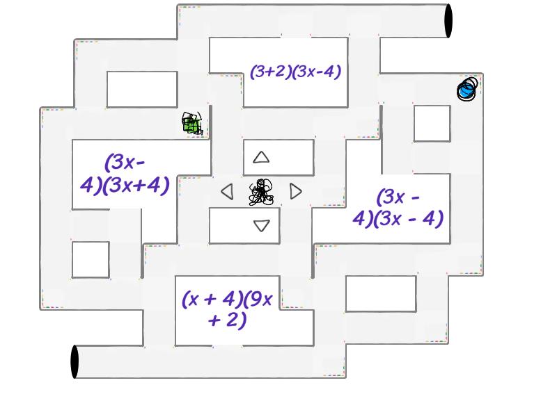Factoring Binomials using Difference of Squares - Maze chase