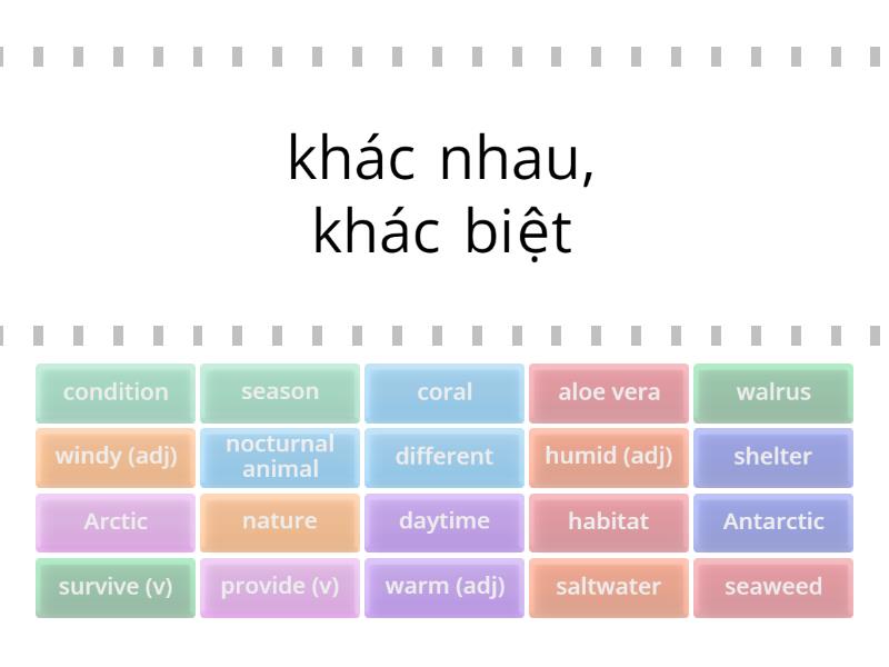 Science - Week 6 - Vocab - Find the match
