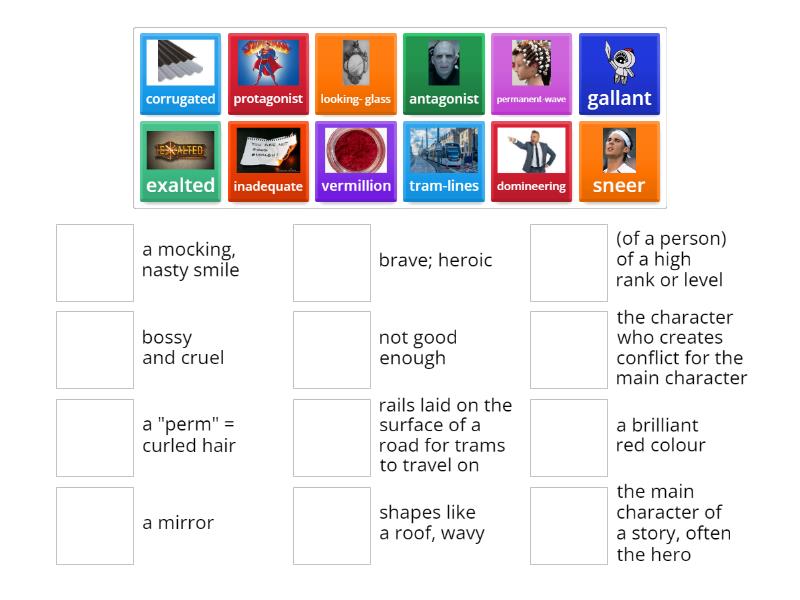 Captain Hardcastle Vocabulary - Match up