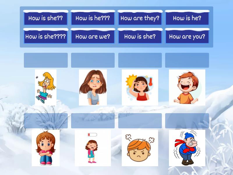 Feelings and Subject Pronouns - Match up