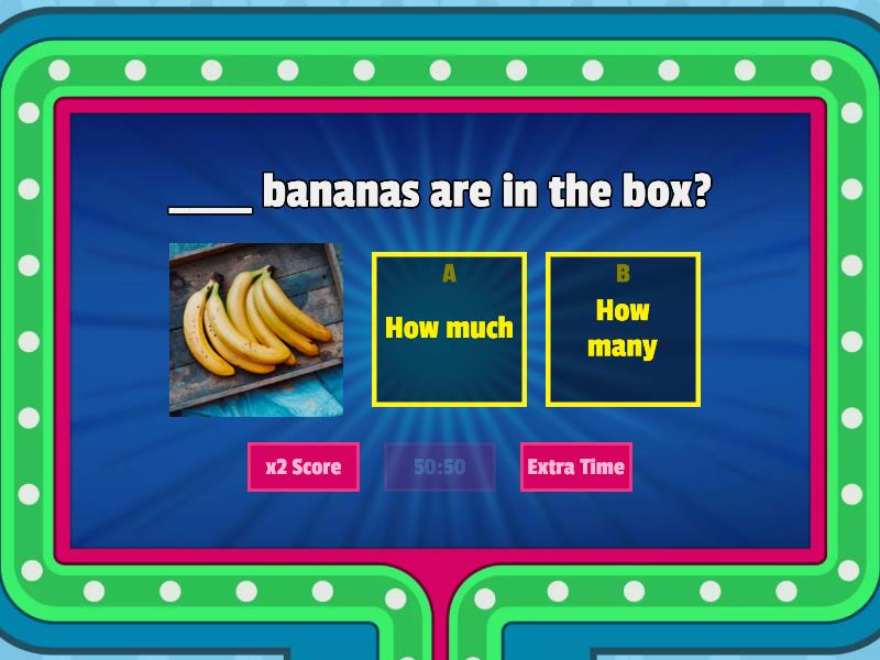 How much/many - Gameshow quiz