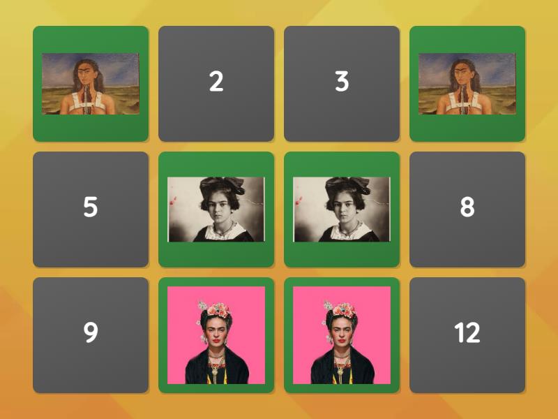Frida Kahlo quiz finale - Matching pairs