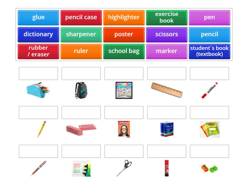 School supplies - Match up
