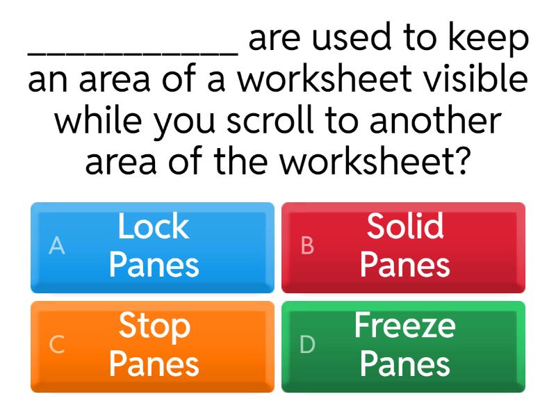 Excel Intermediate - Quiz