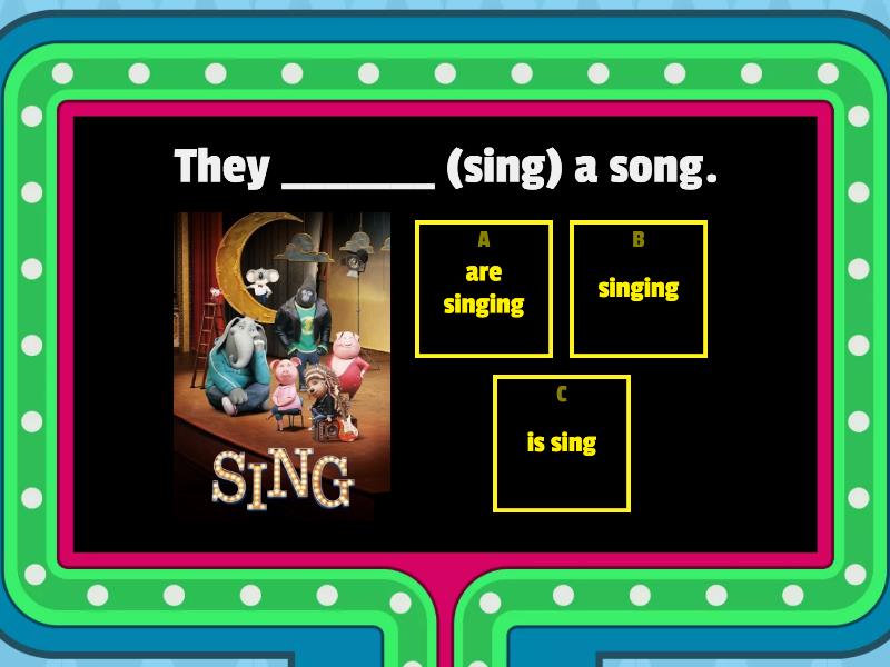 GG2 3.4. Present Continuous (don't edit) - Gameshow quiz