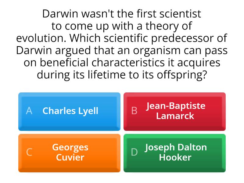 THEORY OF EVOLUTION - Quiz