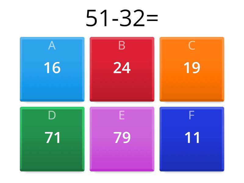Restas de dos cifras con llevadas - แบบทดสอบ