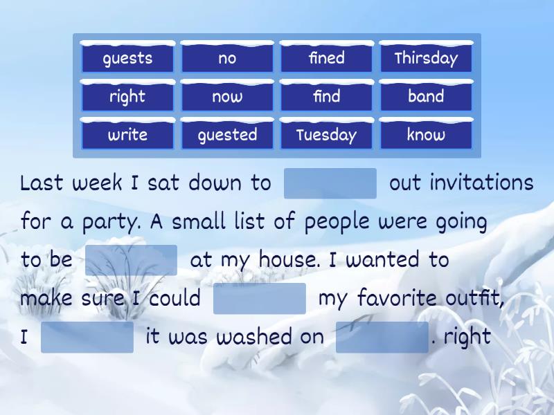 Sound Alike Words - Complete the sentence