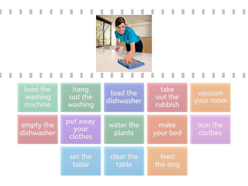 Household chores Quiz - Find the match