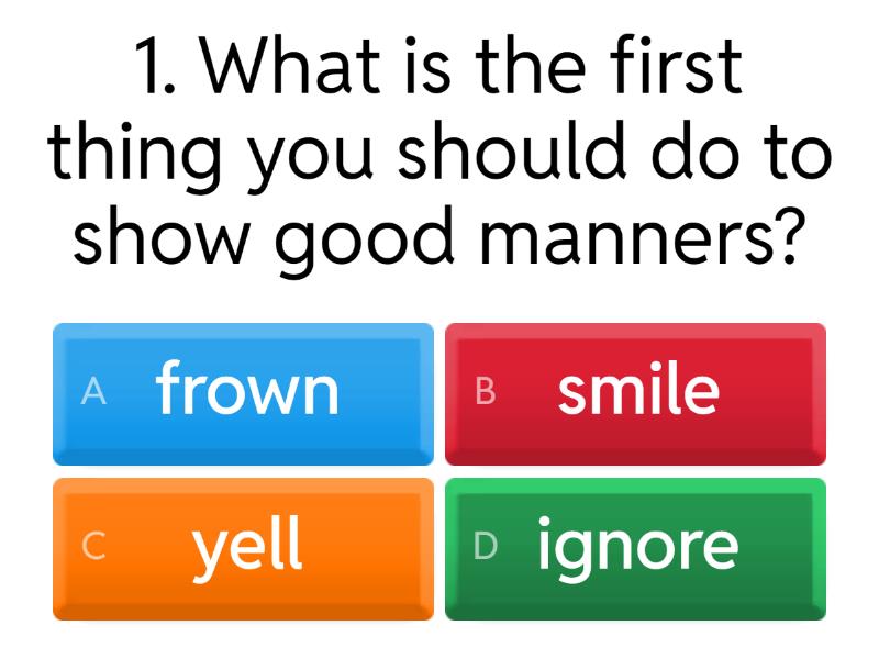 Manners Time by Elizabeth Verdick (Comprehension Questions) - Quiz