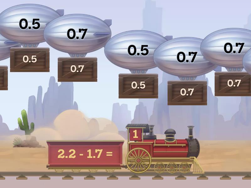 adding and subtracting decimals by Ms Santy - Balloon pop