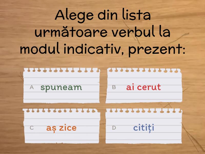 Modul indicativ - Quiz
