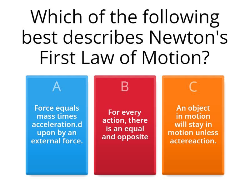Newton's laws - Quiz