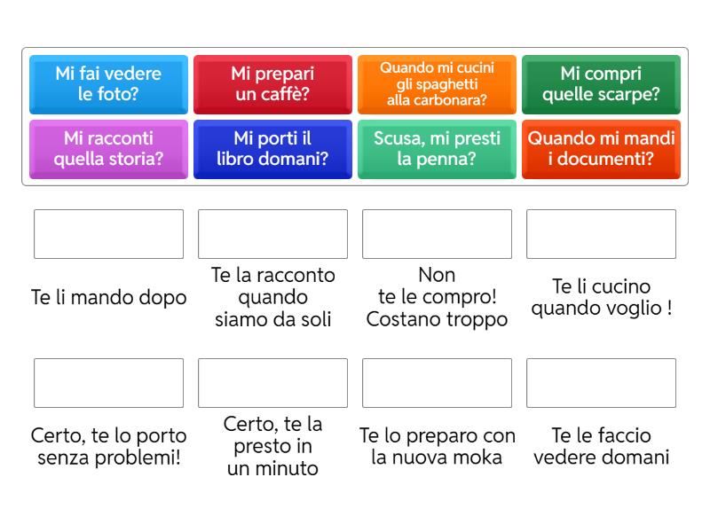 pronomi doppi - Match up