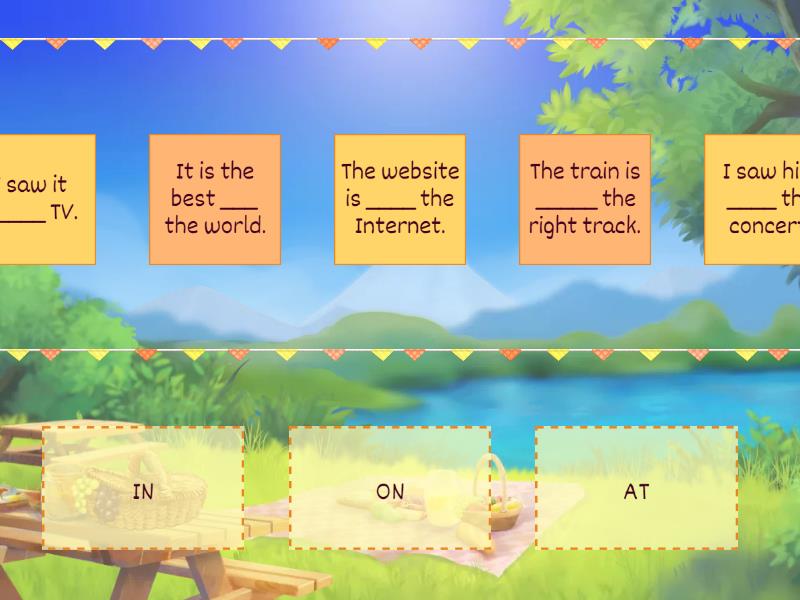 Prepositions of Place (Sorting Game) - Speed sorting