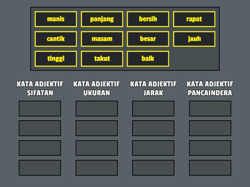 JENIS KATA ADJEKTIF - Group sort