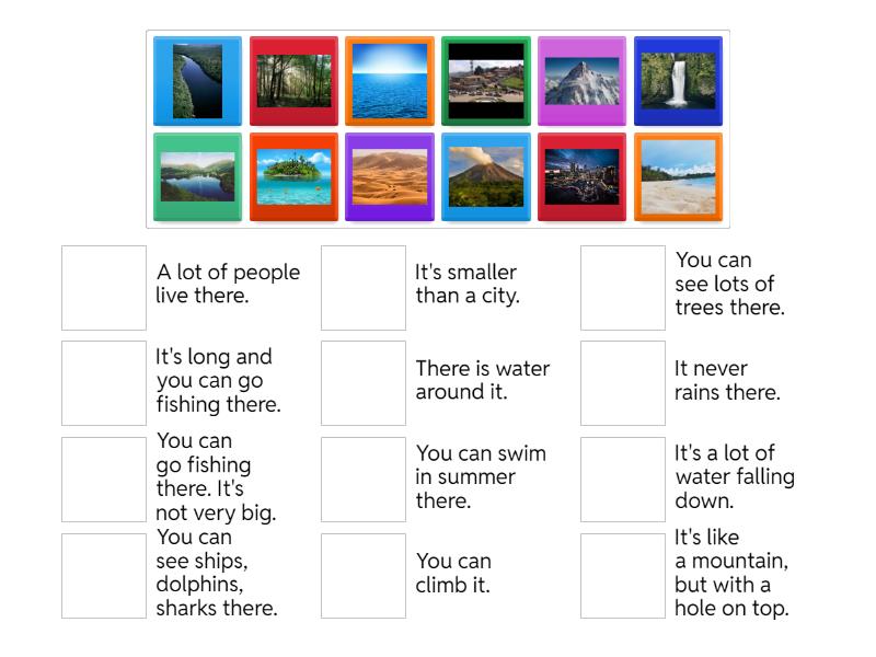 GoGetter 2 Unit 4.1 Geographical features Definitions - Match up