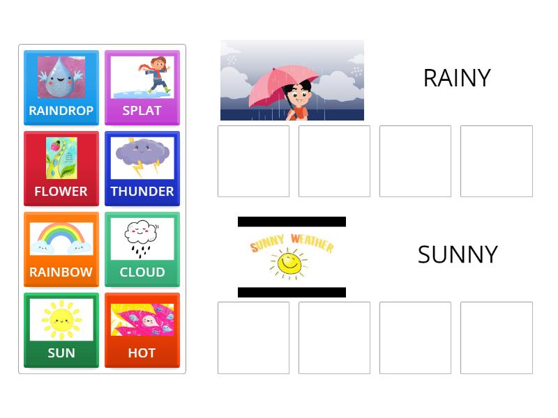 WEATHER SORTING GAME - Group sort