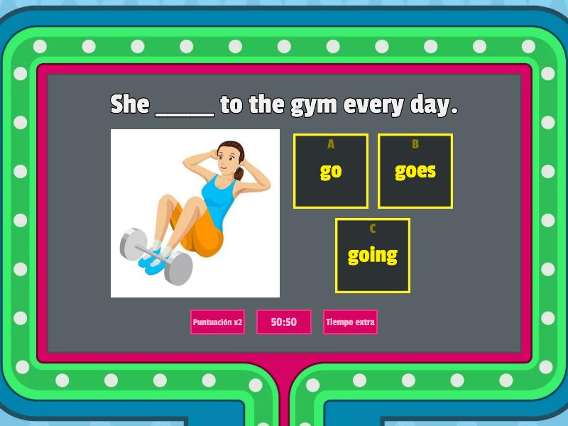 BASIC GRAMMAR TENSES - A2 ENGLISH LEVEL - Gameshow quiz